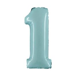 14" Pastel Blue Number 2 Air-Fill Foil Grabo