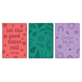 A5 Week To View Embossed Diary - 3 Designs