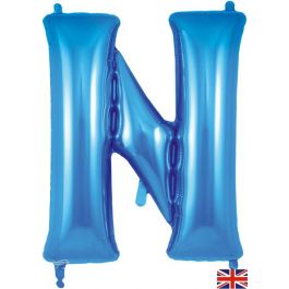 34" Letter N Blue