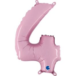 14" Pastel Pink Number 4 Air-Fill Foil Grabo