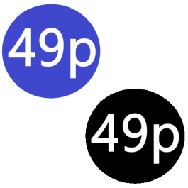 49p x 1000 stickers per roll