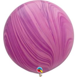 30" Pink Violet Superagate Latex Balloons 2pk Qualatex