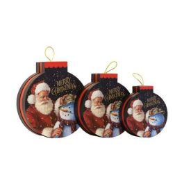 3pc Nested Santa Bauble Boxes