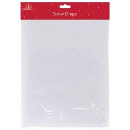 Christmas Snow Drape With Silver Glitter Tallon